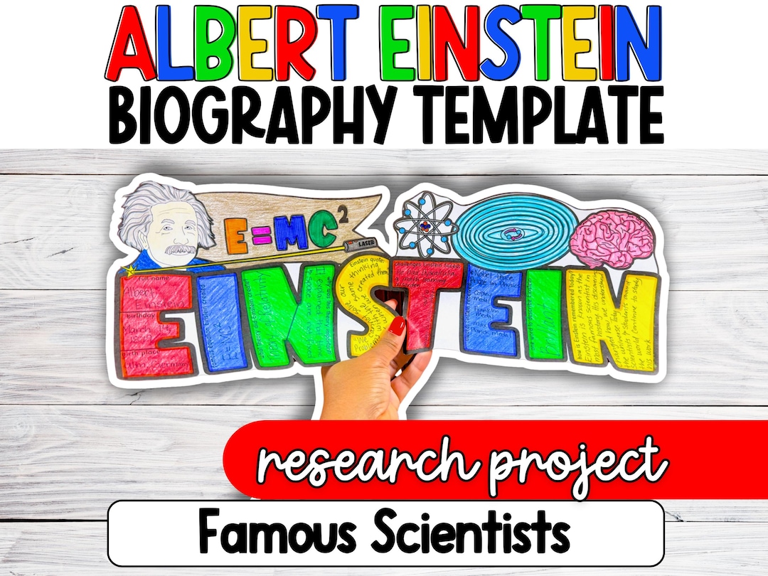 Albert Einstein Biography Activity, Pi Day, Famous Scientists Project ...