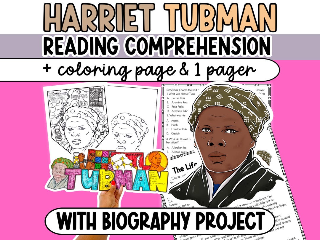 Harriet Tubman, Reading Passage Activities, Underground Railroad, Black ...