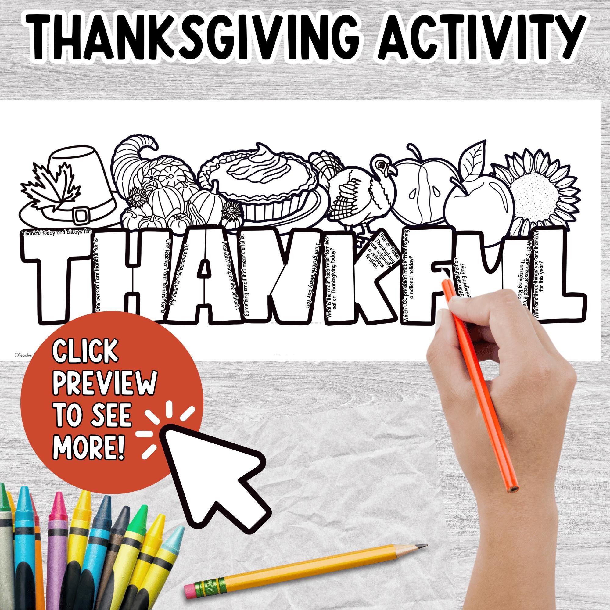 Thanksgiving Craftivity Bulletin Board, Middle School, Thanksgiving ...