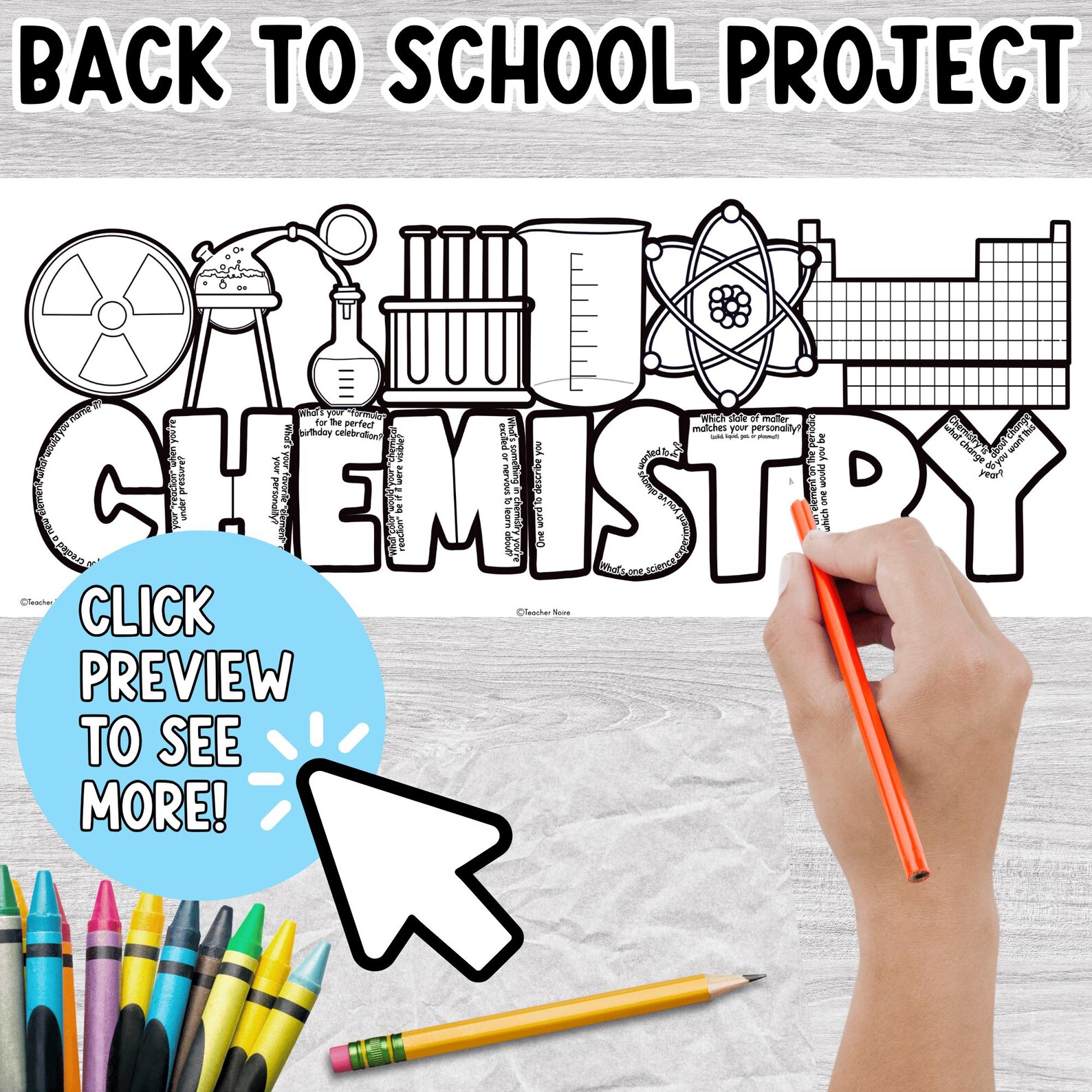 Intro to Chemistry, All About Me Craft, First Day Week Activities ...
