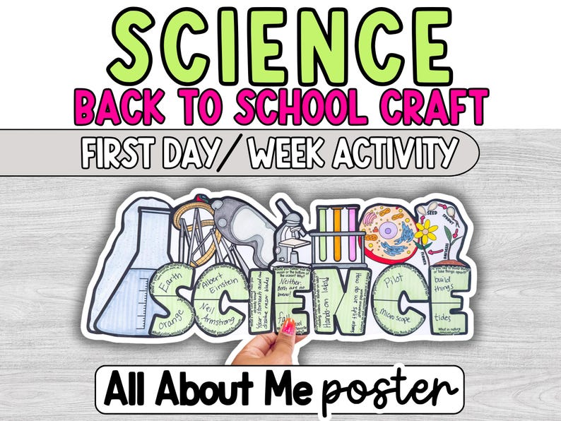 Science All About Me Craft, First Day Week Activity, Bulletin Board ...