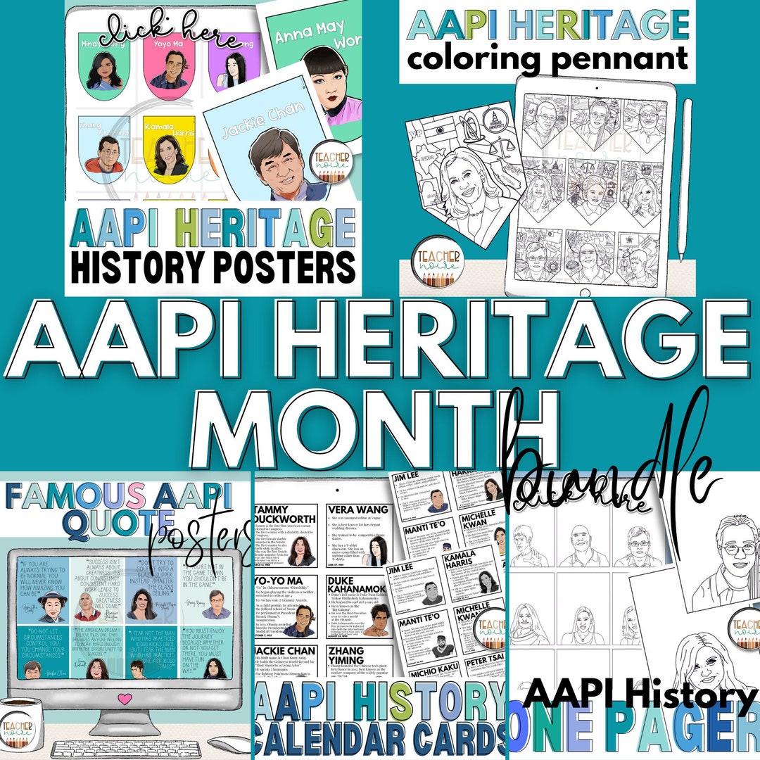 AAPI Heritage Month Bundle, Asian American Pacific Islander Heritage ...