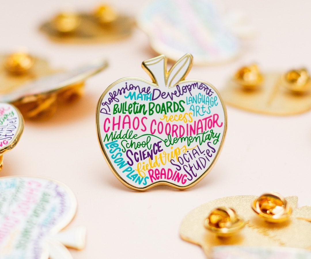 Teacher Life, Hard Enamel Teacher Pin, Teacher Pins for Lanyards, Lapel ...
