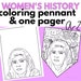 Activities for Women's History Month, Women's History Coloring Pennants ...