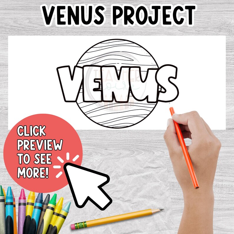 All About Venus Craft, Solar System Project, Planets Coloring Page ...