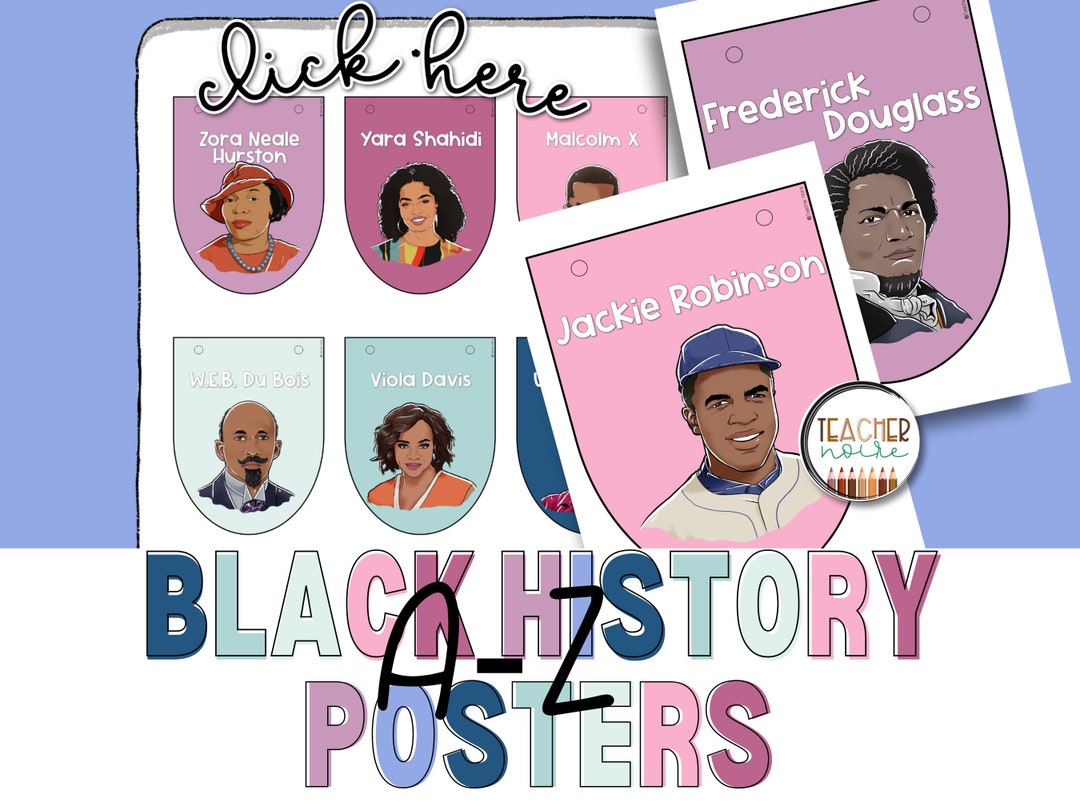 Black History Month Bulletin Board Posters, Abc's of Black History ...