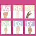 ASL american Sign Language Alphabet Poster, Pastel Rainbow Diverse ...