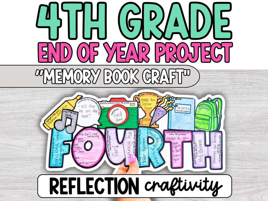 4th Grade End of Year Memory Book, Reflection Craftivity, Last Week of ...
