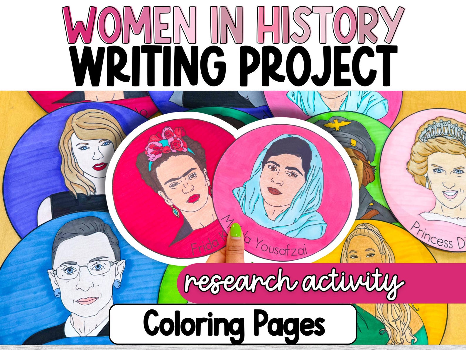 Women's History Month Coloring Pages, Bulletin Board, Women's History ...