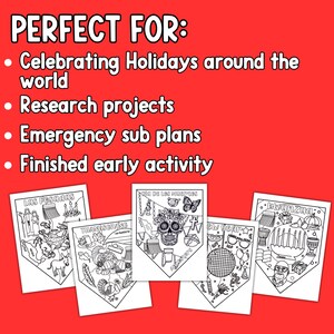 Holidays Around the World Coloring Pages, Holiday Decor, Los Posada ...