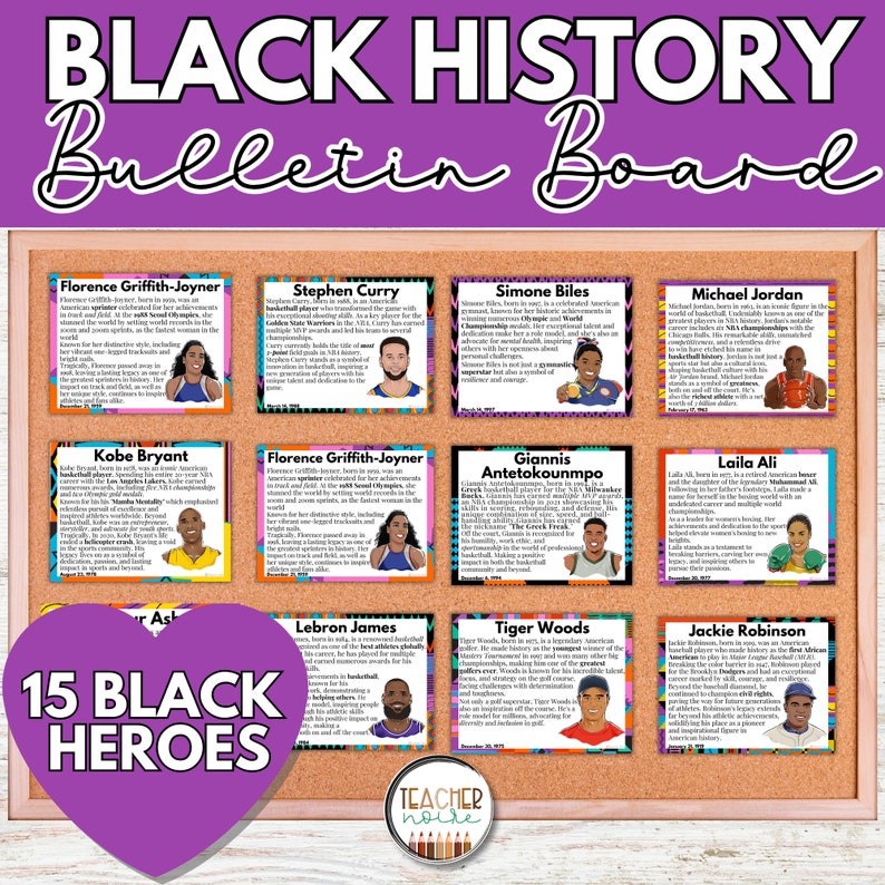 Black History Month Athletes, Famous Black Athletes Posters, African ...