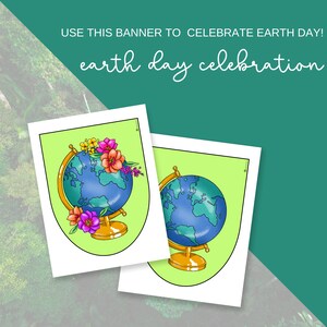 Earth Day Banner Printable, Earth Day Bulletin Board, Earth Banner ...