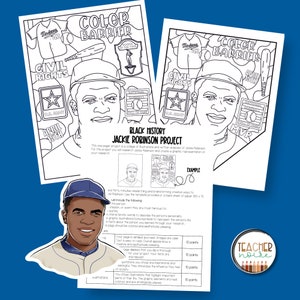 Black History Month Bulletin Board, Jackie Robinson Project, One Pager ...