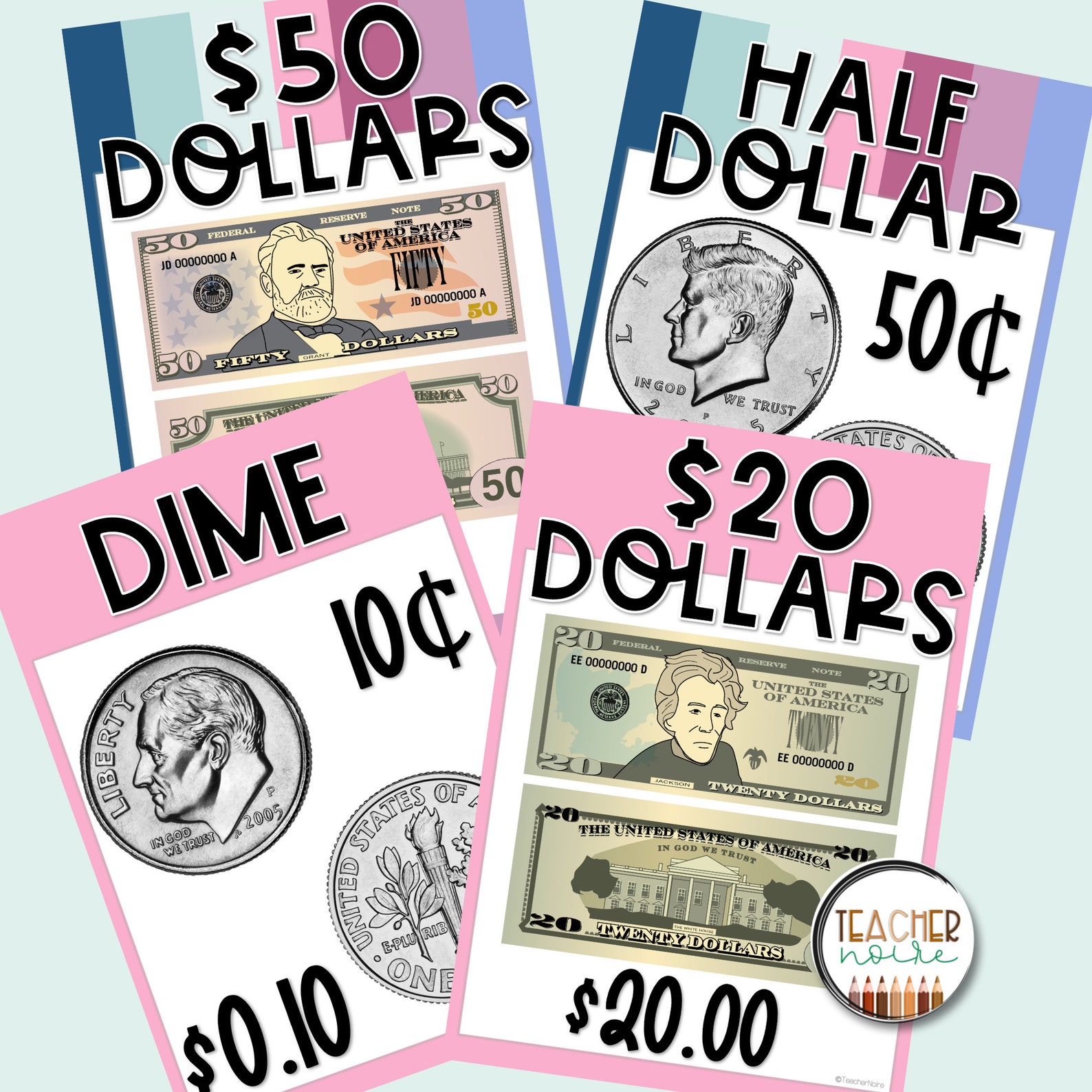 U.S. Currency Money Poster Coin Poster Bills Poster Money - Etsy