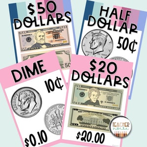U.S. Currency Money Poster, Coin Poster, Bills Poster, Money Order ...