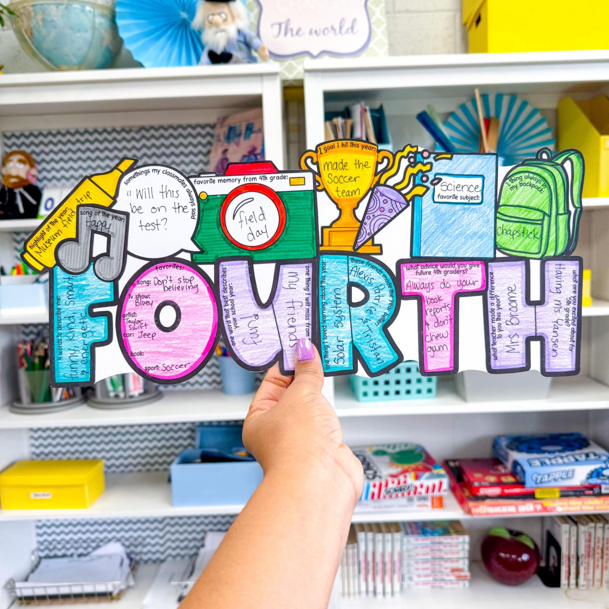 4th Grade End of Year Memory Book, Reflection Craftivity, Last Week of ...