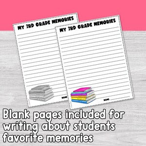 3rd Grade End of Year Memory Book, Reflection Craftivity, Last Week of ...