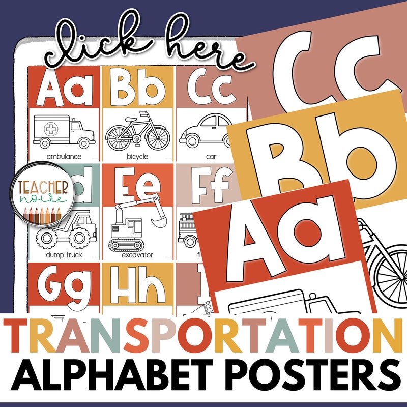 Transportation Alphabet - Etsy