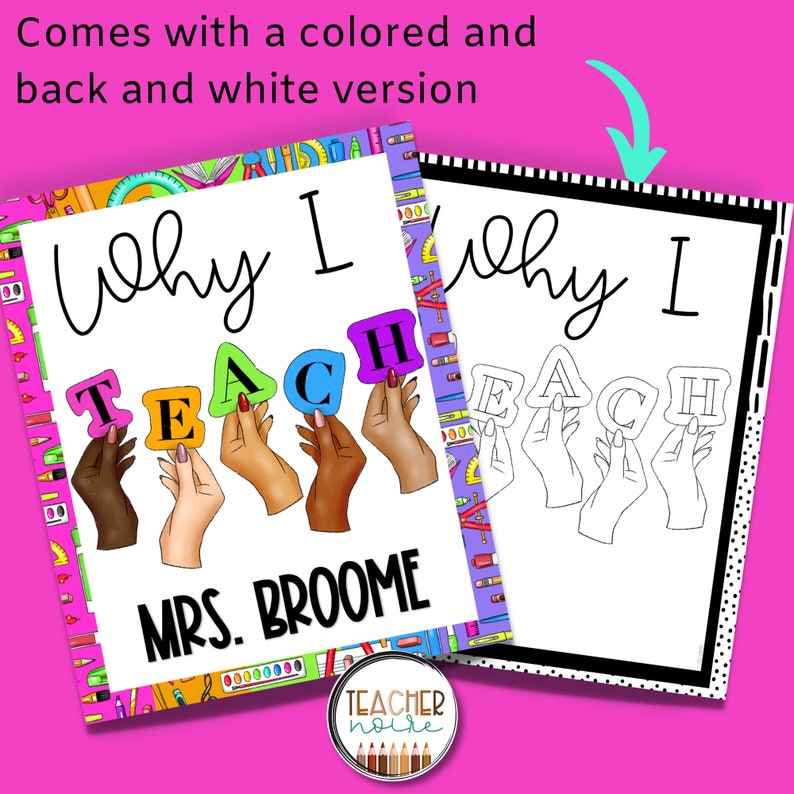 Why I Teach Binder Cover, First Year Teachers, Teacher Binder Cover ...