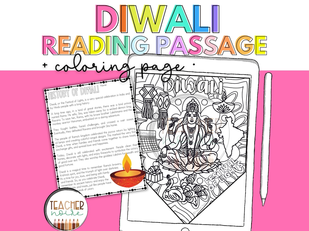 Diwali Coloring Page, Diwali Reading, Diwali Activities, Diwali ...