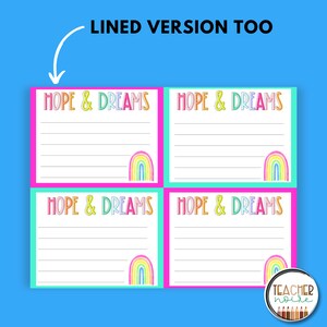 Hopes and Dreams Notes for Students, Message to a Students From Parents ...