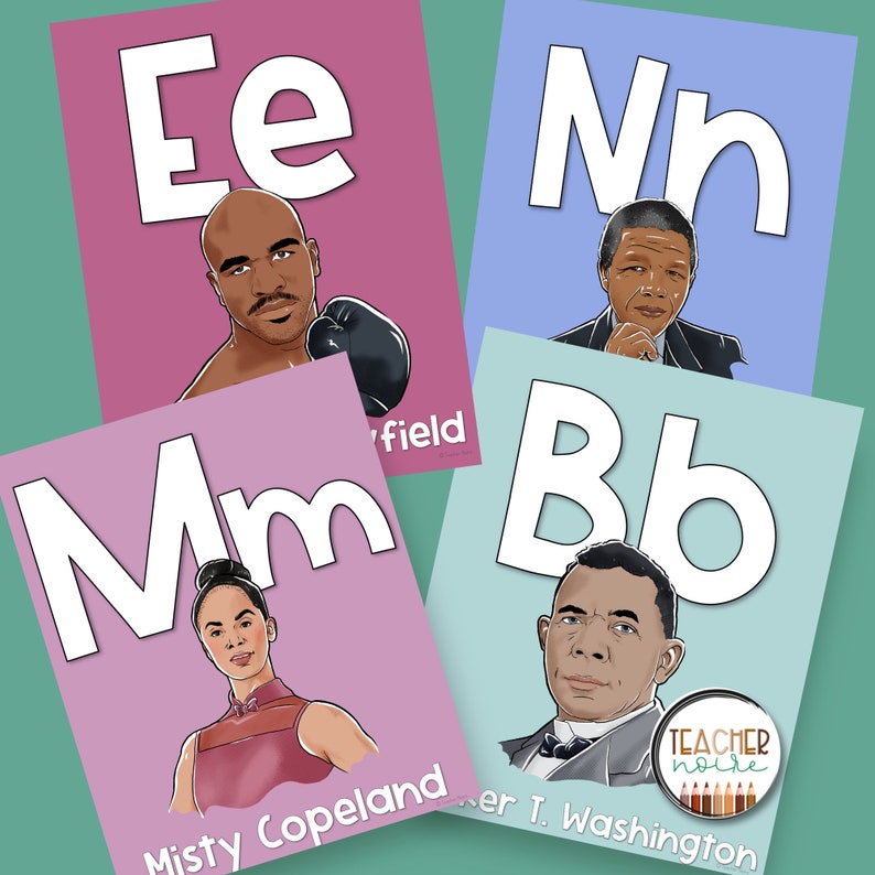 Black History Month Bulletin Board, Black History Month Alphabet Poster ...