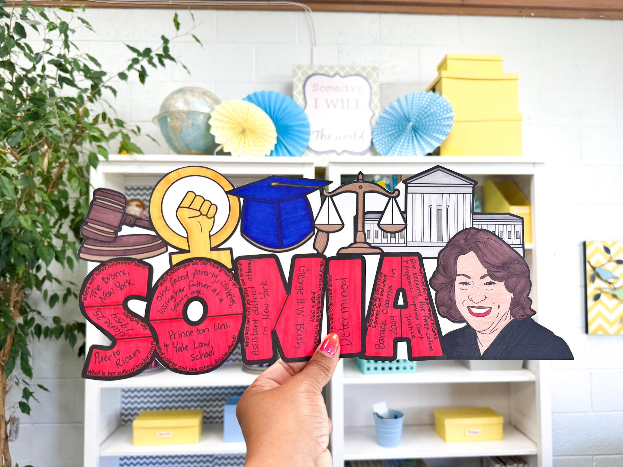 Hispanic Heritage Month Project, Sonia Sotomayor Biography Template ...