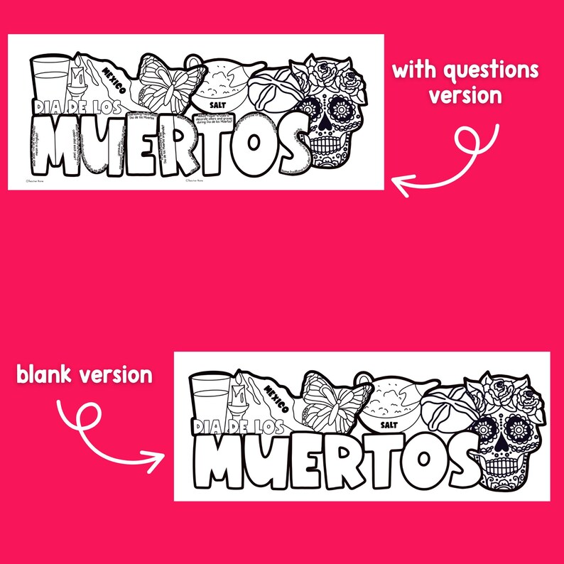 Dia De Los Muertos, Day of the Dead Research Project, Coloring Page ...