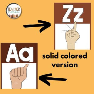 ASL (american Sign Language) Alphabet Poster, Neutral Diverse Classroom ...