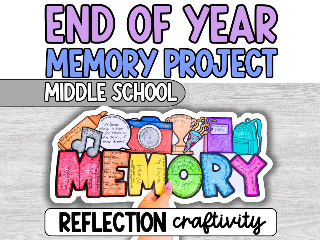 End of Year Reflection Memory, Last Week of School Project Activity ...