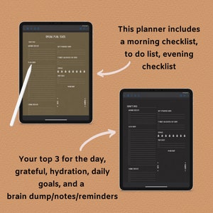 Daily Planner | Dark Mode Daily Planner for Teachers- Goodnotes and ...