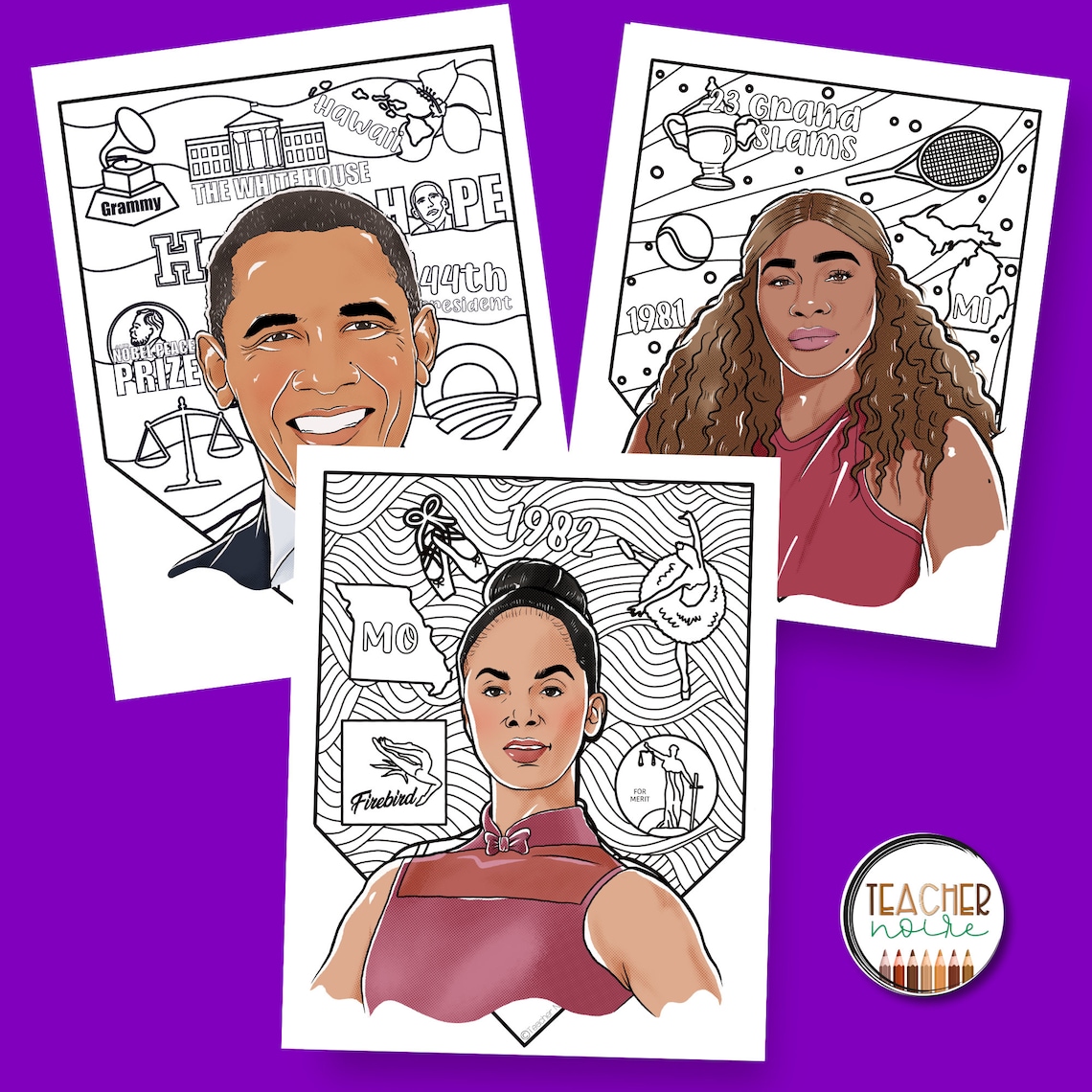 Activities for Black History Month, Black History Coloring Pages Sheets ...