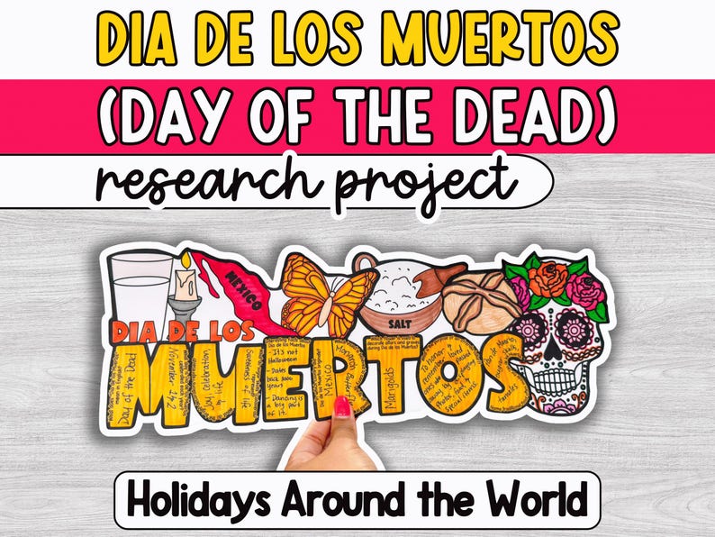 Dia De Los Muertos, Day of the Dead Research Project, Coloring Page ...