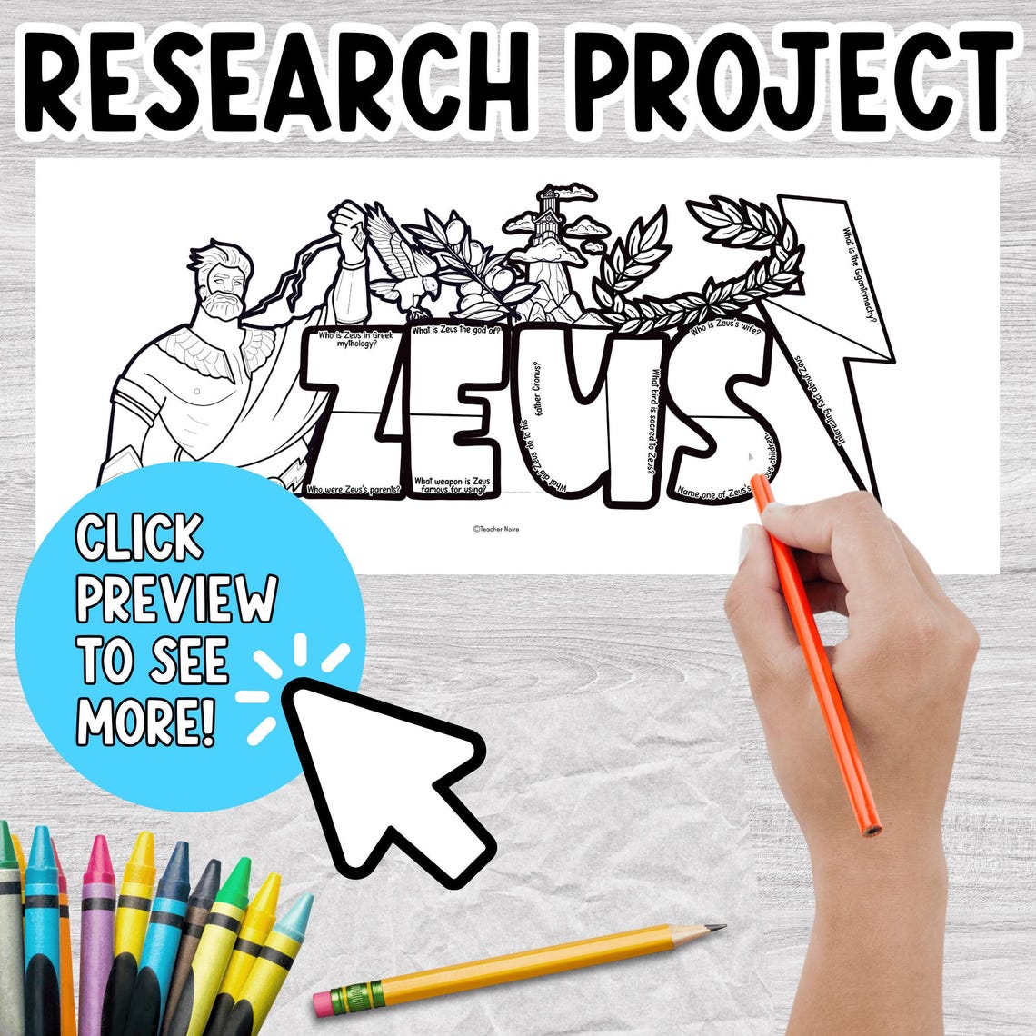 Zeus, Ancient Greek Gods and Goddesses, Greek Mythology Project, Middle ...
