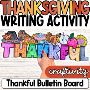 Thanksgiving Craftivity Bulletin Board, Middle School, Thanksgiving ...