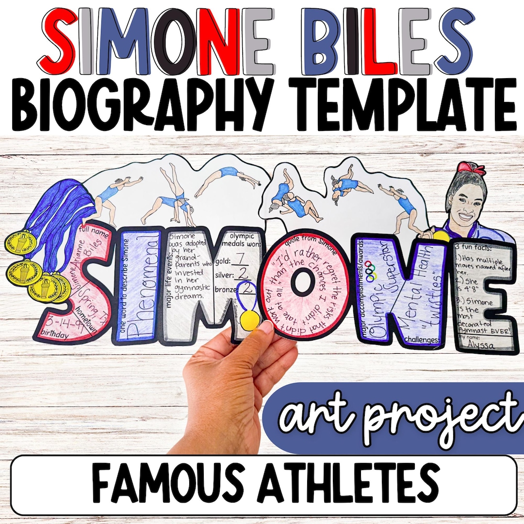 Simone Biles Research Project, Women in History, Poster, Olympics 2024 ...