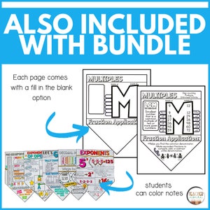 Math Notes, Interactive Math Notebooks and Poster Bundle, Math Notes ...