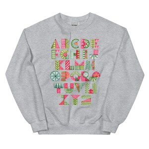 Teacher Christmas Sweaters, Christmas Alphabet Sweatshirt , ABC Teacher ...