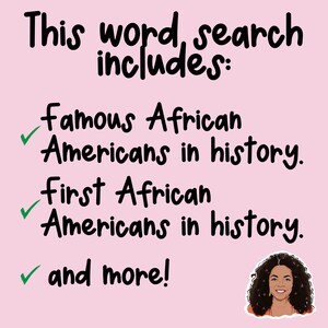 Black History Wordsearch, Black History Month Activity, Notable Black ...