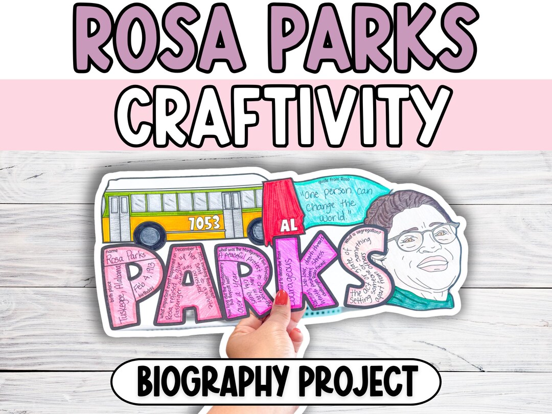 Rosa Parks Craft, Biography Project, Civil Rights Activist, Black ...