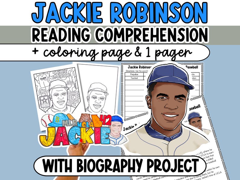 Jackie Robinson | Reading Comprehension Passage, Biography Project ...