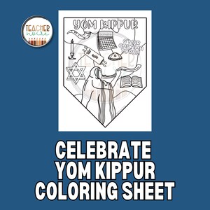 Yom Kippur Coloring, Yom Kippur Printable Worksheets, Jewish Holiday - Etsy