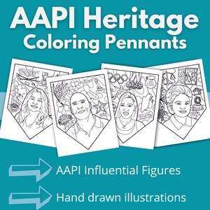 AAPI Heritage Month Bulletin Board Posters, AAPI History Coloring ...