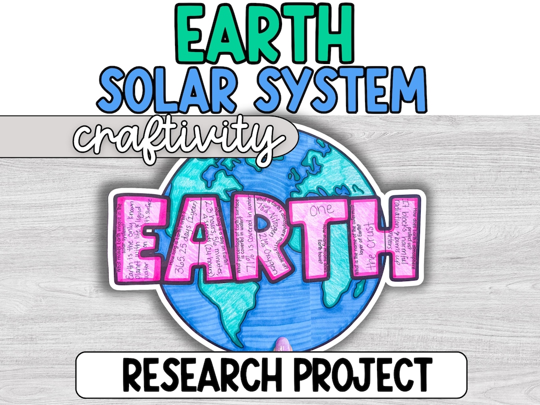 All About Earth Craft, Solar System Project, Planets Coloring Page ...