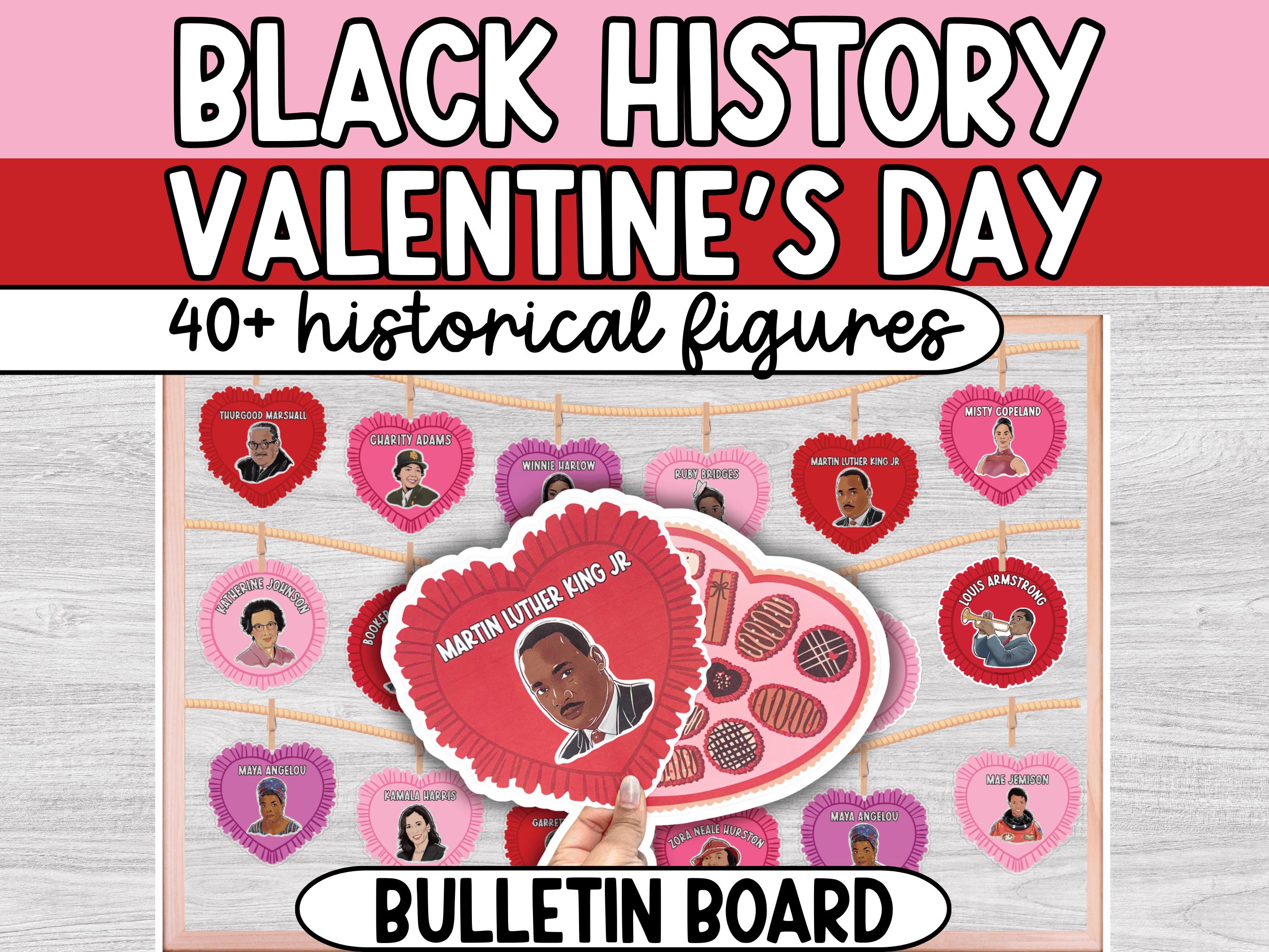 Black History Valentine Month Bulletin Board Set, Door Decor, February ...