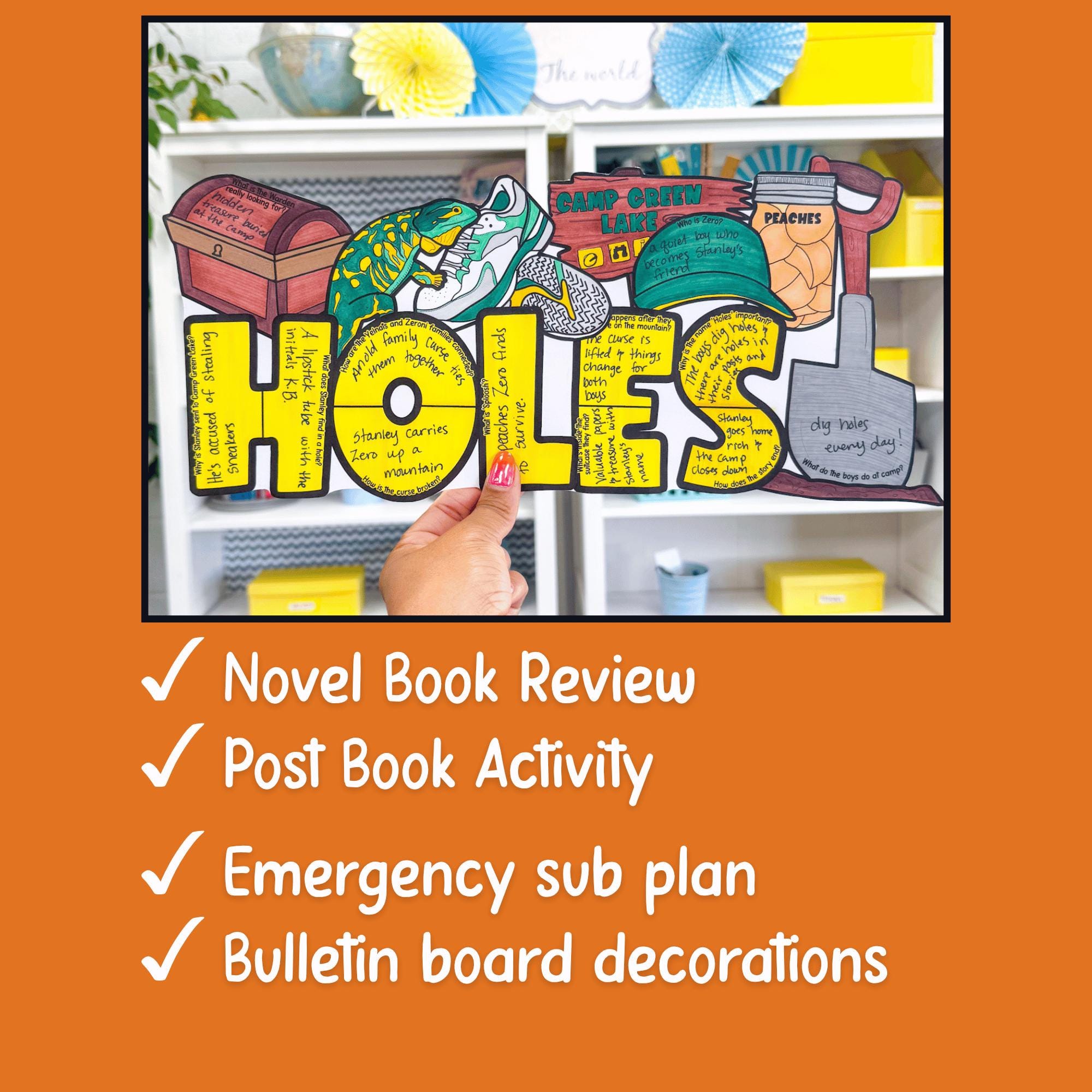 Holes by Louis Sachar Worksheets, Novel Study Unit, Book Activities ...