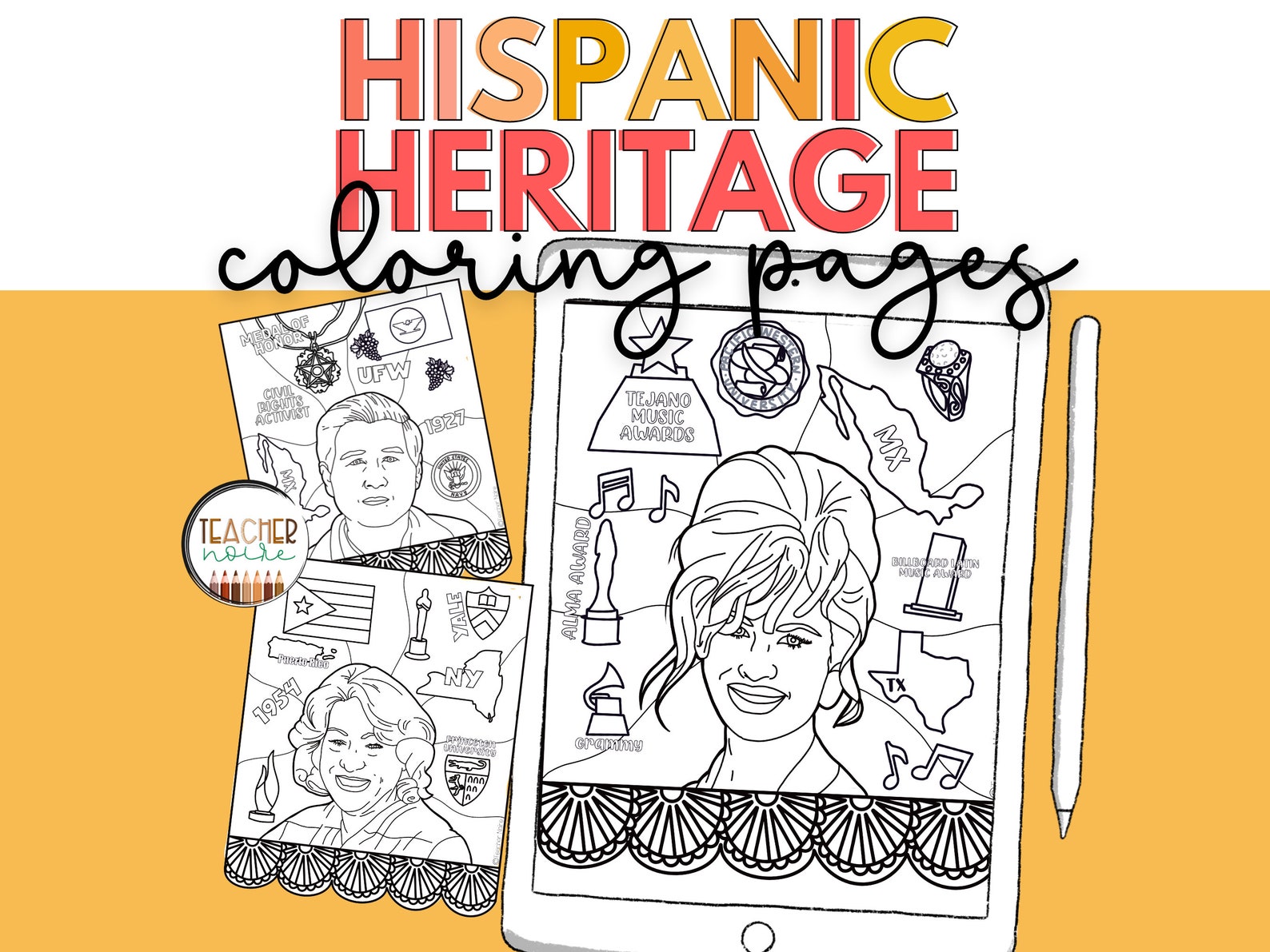 Hispanic Heritage Coloring Pages, Hispanic Heritage Bulletin Board ...