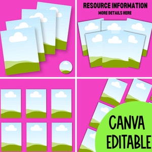 Canva Editable TPT Product Mockup Template, Rainbow Bright Themed ...