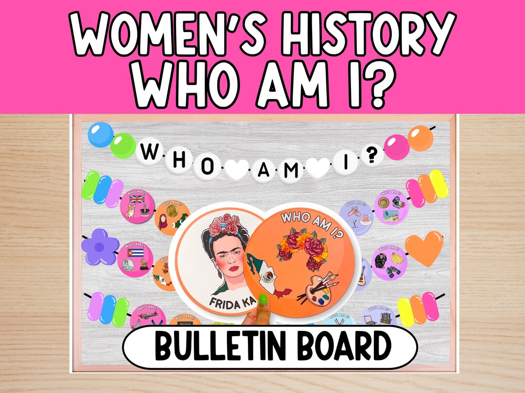 Women's History Month Bulletin Board Posters, Who Am I Trivia, March ...