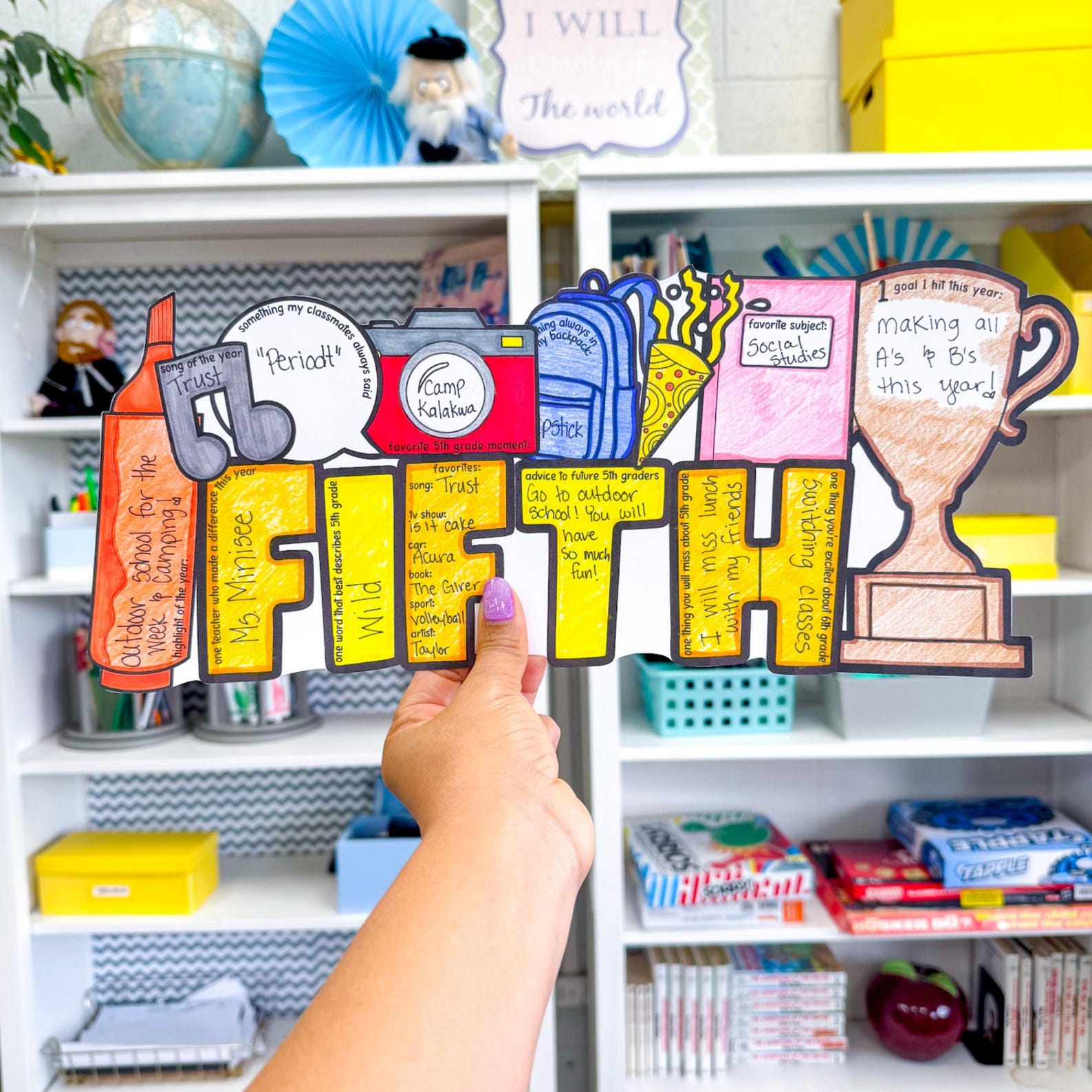 5th Grade End of Year Memory Book, Reflection Craftivity, Last Week of ...